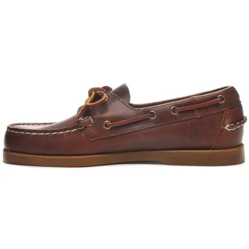 SEBAGO Portland Waxed Leather Boat Shoes - Brown-honey