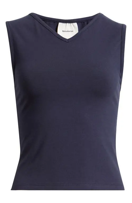 REFORMATION Wren Cotton V-neck Tank