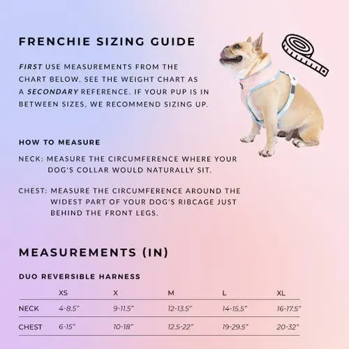 FRENCHIE Duo Reverible Harness - Pink Tie Dye