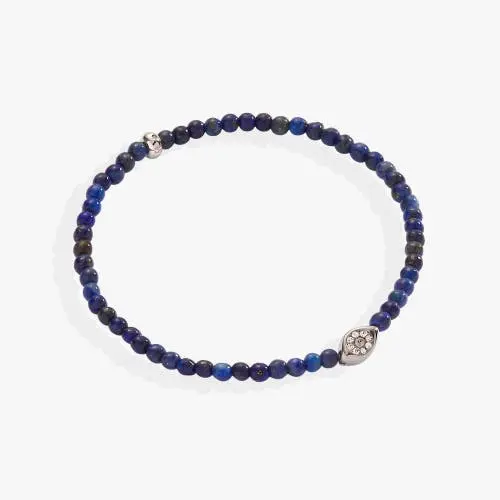 ALEX AND ANI Evil Eye Lapis Mini Stretch Bracelet - Blue