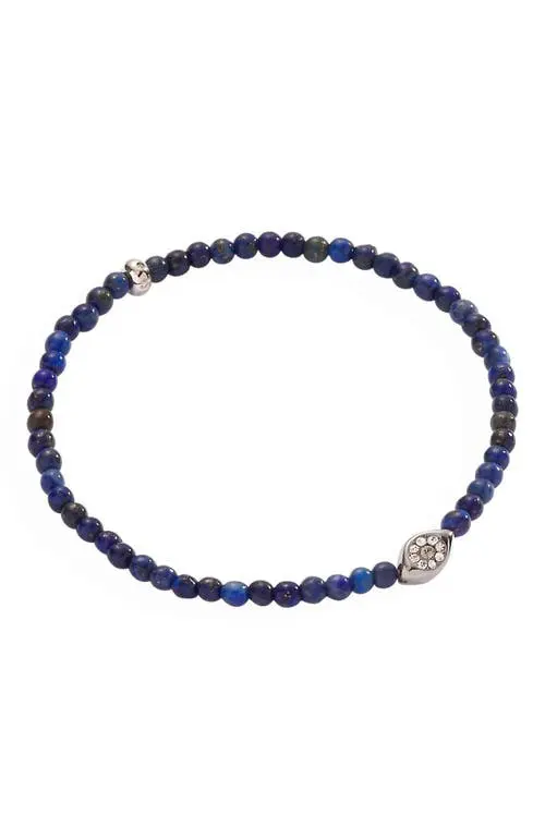 ALEX AND ANI Evil Eye Lapis Mini Stretch Bracelet - Blue