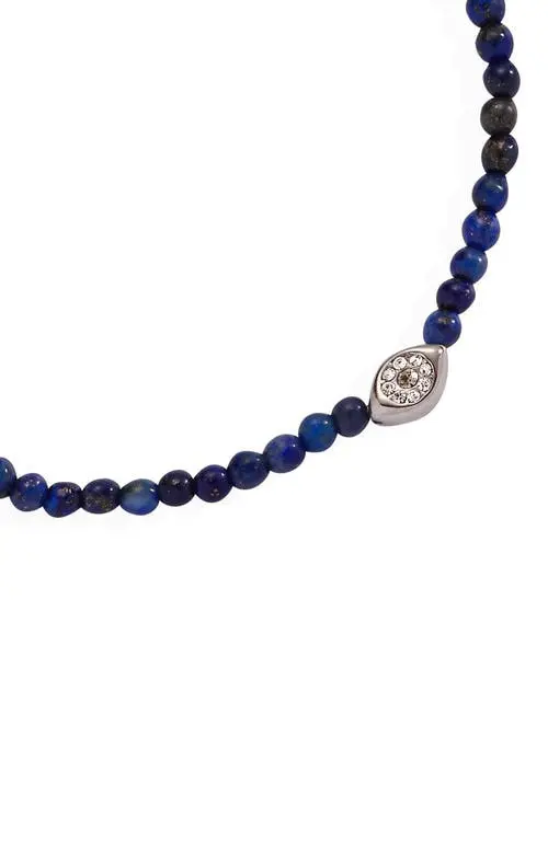 ALEX AND ANI Evil Eye Lapis Mini Stretch Bracelet - Blue