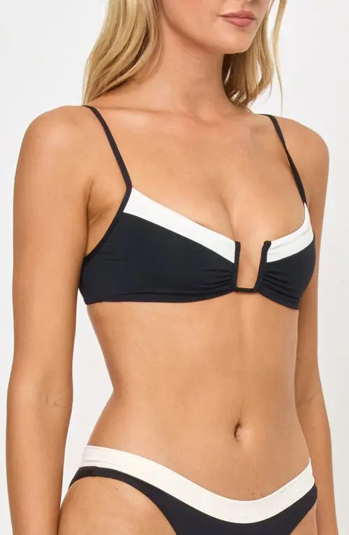 L*Space Peyton Bikini Top - Black/ Cream