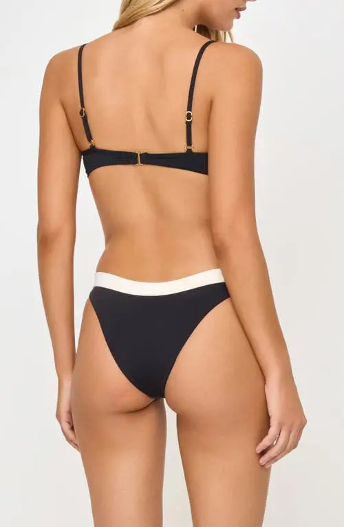 L*Space Peyton Bikini Top - Black/ Cream