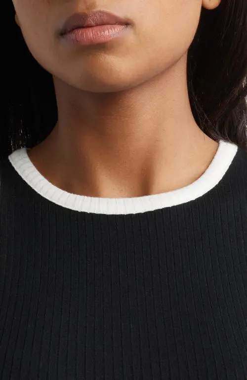 Loveappella Racer Tank Ribbed Midi Dress - Black