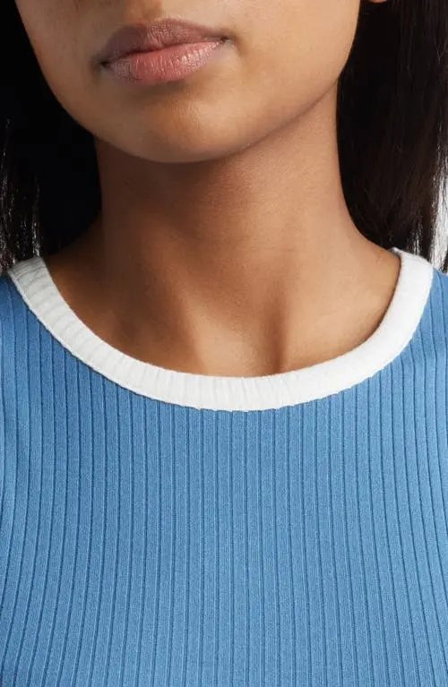Loveappella Racer Tank Ribbed Midi Dress - Blue