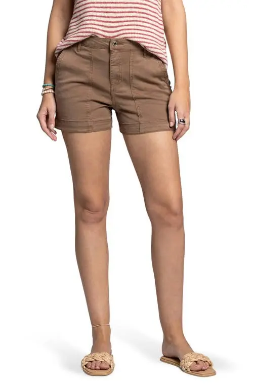 THREAD & SUPPLY Loretta High Rise Shorts - Toffee