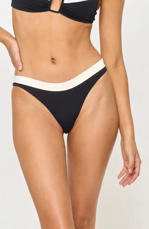 L*Space Mercer Bikini Bottoms - Black/ Cream