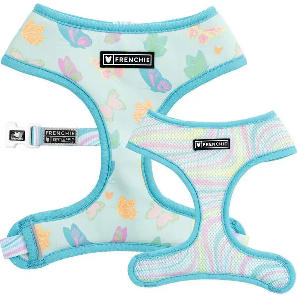 FRENCHIE Duo Reverible Harness - Pastel Butterfly