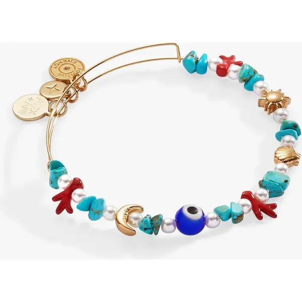 ALEX AND ANI Moonlight Beach Beaded Bangle Bracelet - Multi