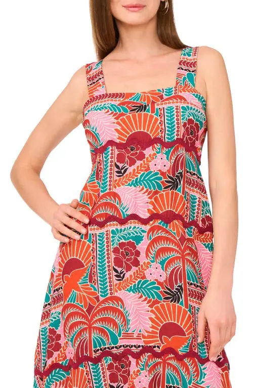 Vince Camuto Tiered Printed Maxi Sundress