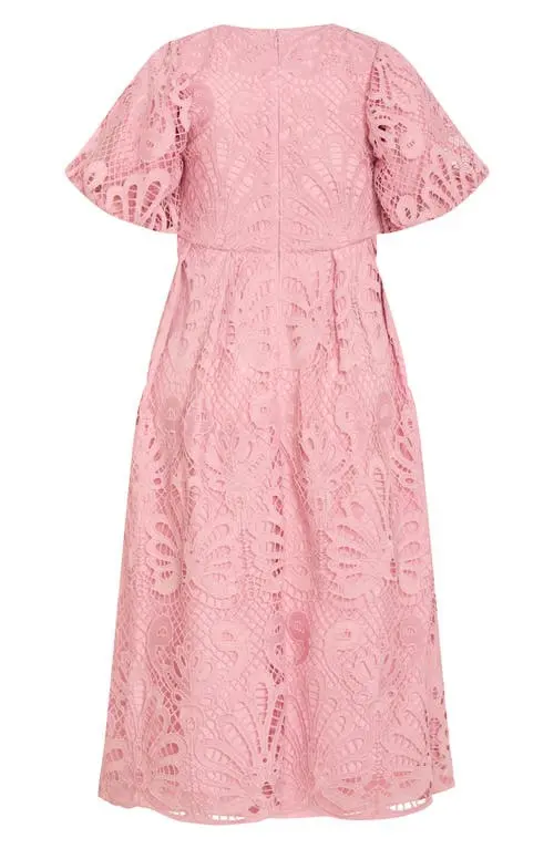 City Chic Kylee Lace Maxi Dress - Soft Rose