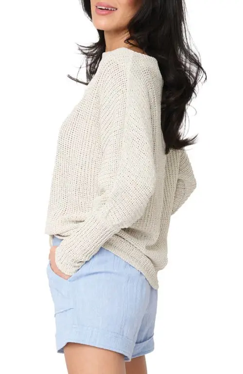 GIBSONLOOK Marled Slouchy Sweater - Natural