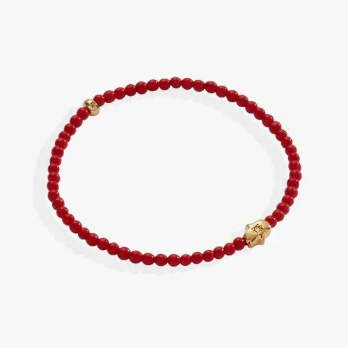 ALEX AND ANI Hamsa Mini Stretch Bracelet - Coral