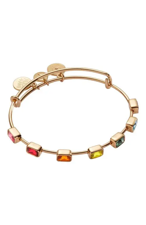 ALEX AND ANI Crystal Bangle Bracelet - Rainbow Ombre