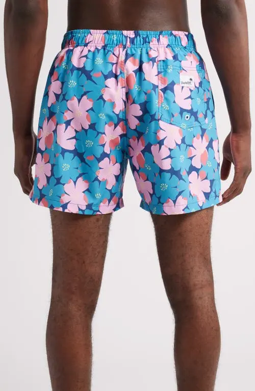 BOARDIES Floral Print Swim Trunks - Blue Multi