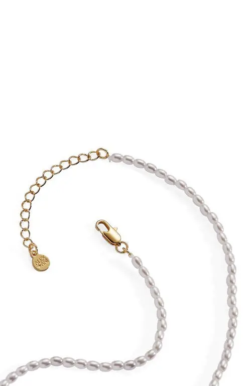 ALEX AND ANI Moonlight Beach Pearl Charm Necklace