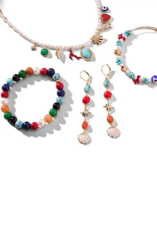 ALEX AND ANI Moonlight Beach Pearl Charm Necklace