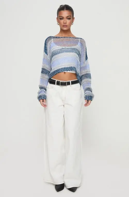 Princess Polly Perren Stripe Sheer Sweater