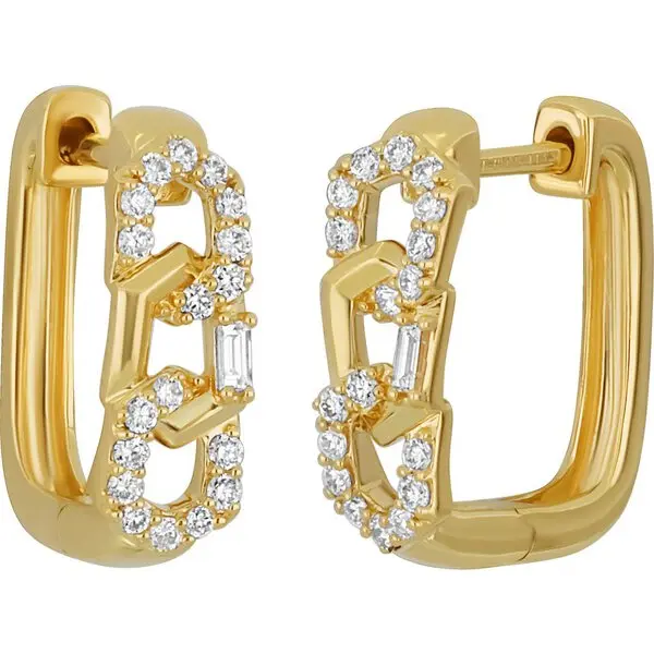 Bony Levy Varda Diamond Hoop Earrings - 18k Yellow Gold