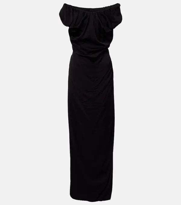 VIVIENNE WESTWOOD Ginnie Draped Jersey Maxi Dress - Black
