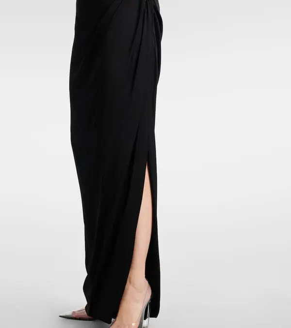 VIVIENNE WESTWOOD Ginnie Draped Jersey Maxi Dress - Black