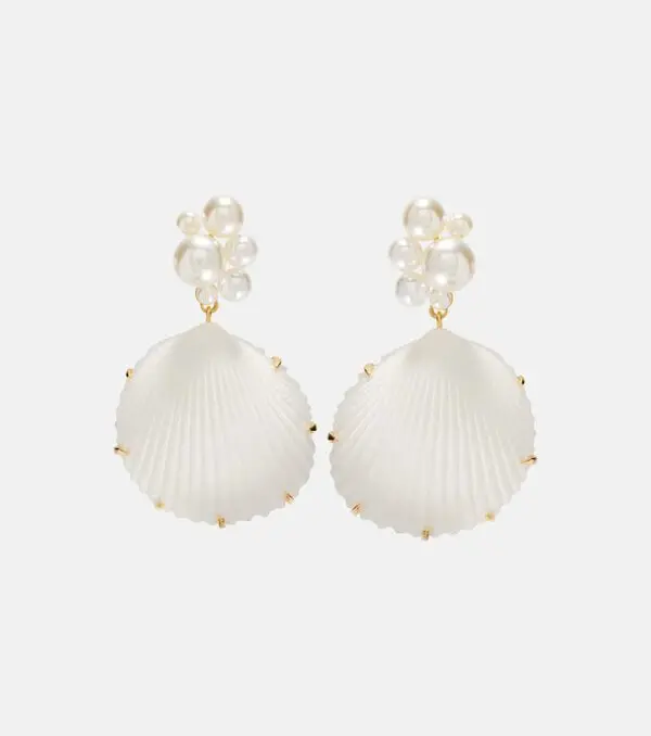 JENNIFER BEHR Sela Faux-pearl Drop Earrings - White