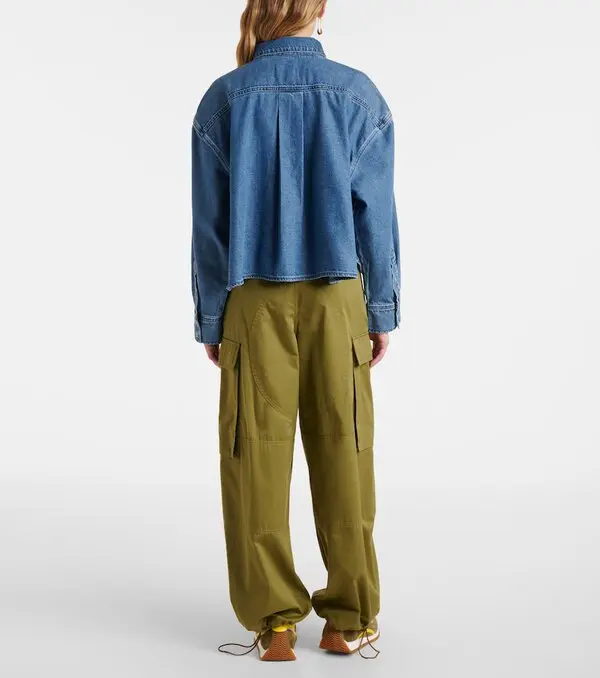 7 For All Mankind Nina Cropped Denim Shirt