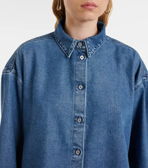 7 For All Mankind Nina Cropped Denim Shirt