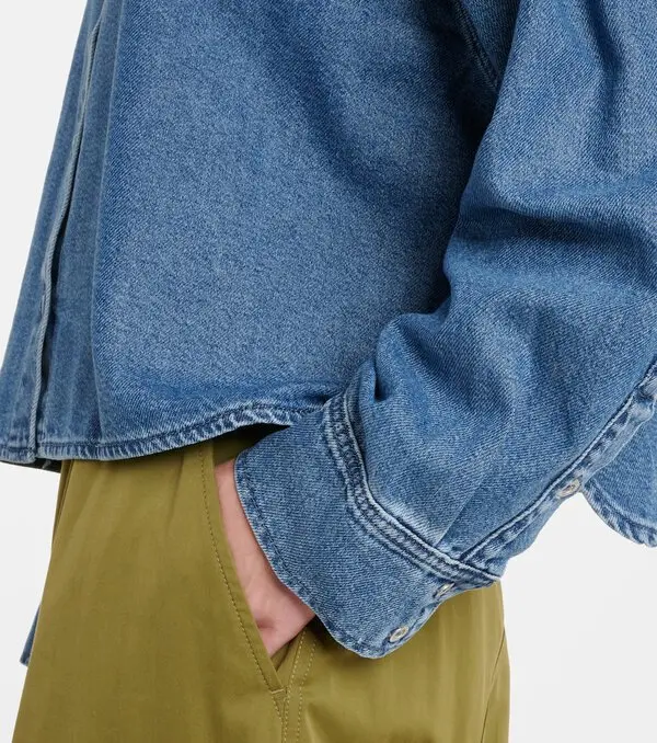 7 For All Mankind Nina Cropped Denim Shirt