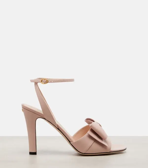 Valentino Garavani Bowow 95 Leather Sandals - Pink
