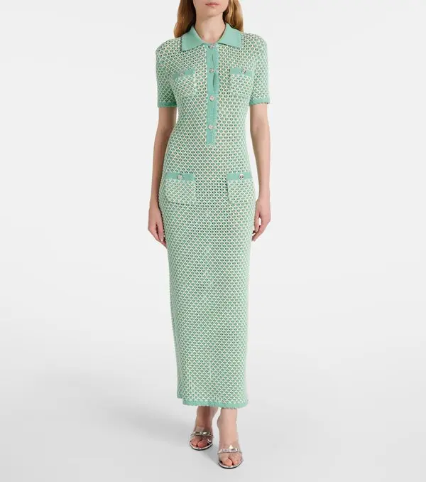 Versace Crochet Cotton-blend Maxi Dress