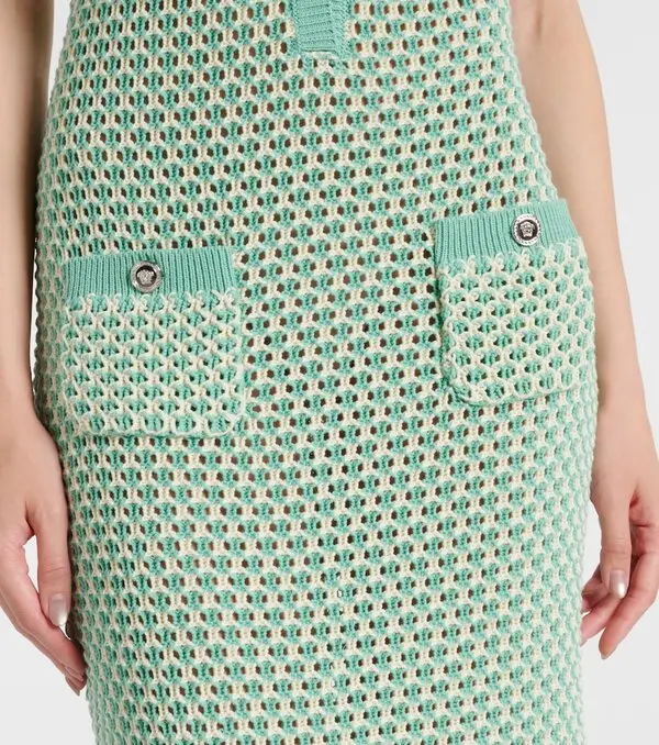 Versace Crochet Cotton-blend Maxi Dress