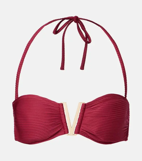 Heidi Klein Cassis Halterneck Bikini Top - Burgundy
