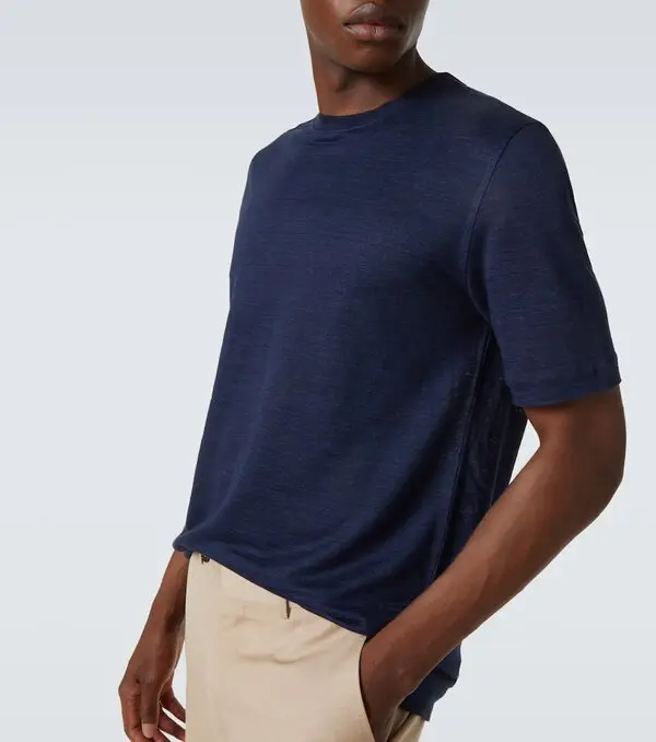 Zegna Linen T-shirt - Blue