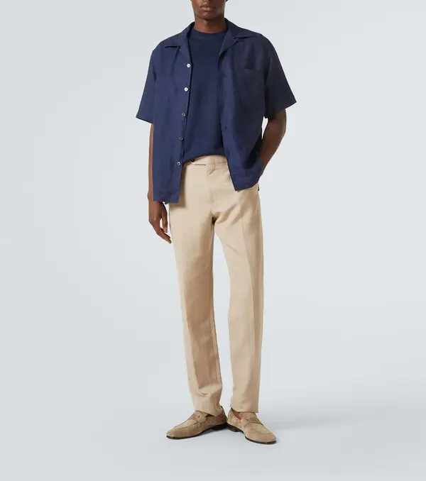 Zegna Linen T-shirt - Blue
