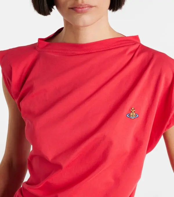 VIVIENNE WESTWOOD Hebo Orb Cotton Jersey Minidress - Red