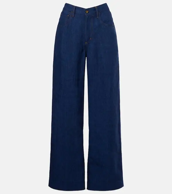 Citizens Of Humanity X Argent Ayla Mid-rise Wide-leg Jeans - Blue