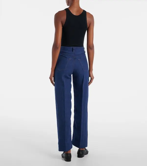 Citizens Of Humanity X Argent Ayla Mid-rise Wide-leg Jeans - Blue