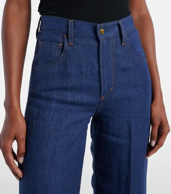 Citizens Of Humanity X Argent Ayla Mid-rise Wide-leg Jeans - Blue