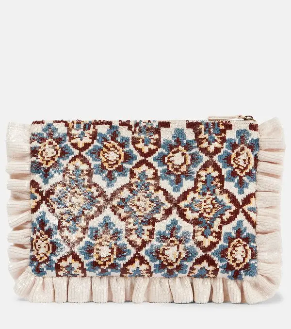 La DoubleJ Sequined Pouch - Multicoloured