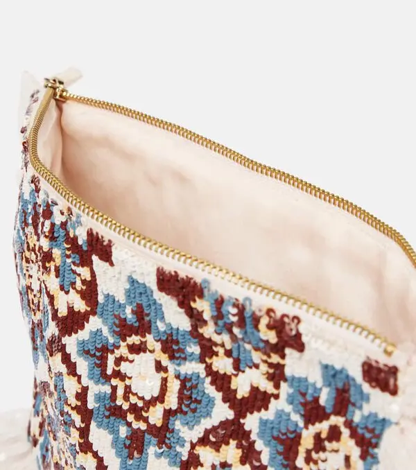 La DoubleJ Sequined Pouch - Multicoloured