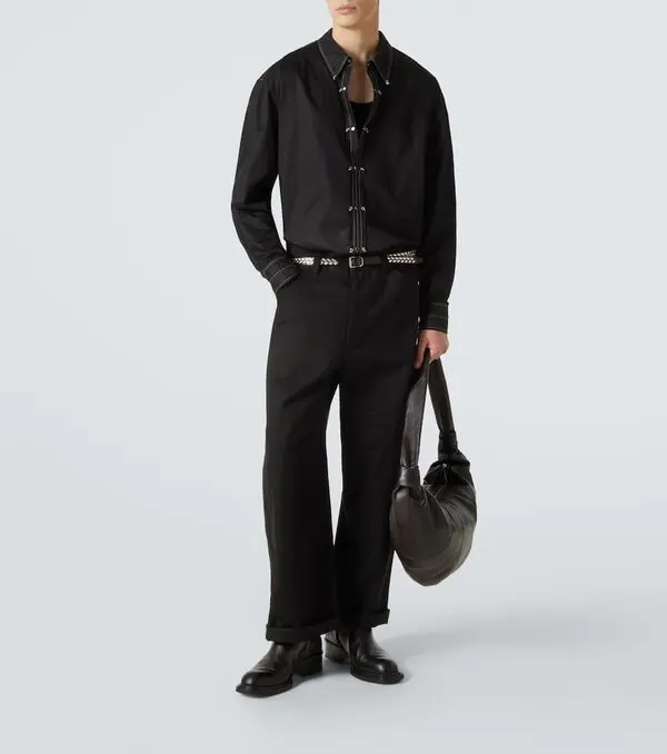 LEMAIRE Embellished Cotton Satin Shirt