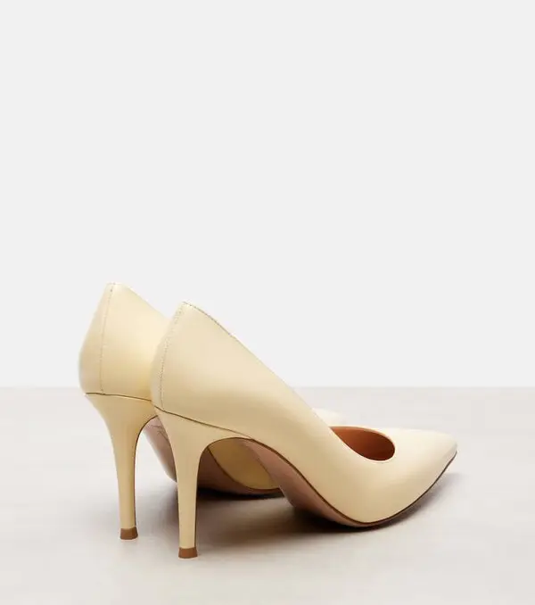 GIANVITO ROSSI 85 Leather Pumps - White