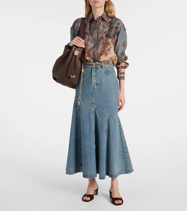 Zimmermann Halcyon Large Leather Bucket Bag - Brown