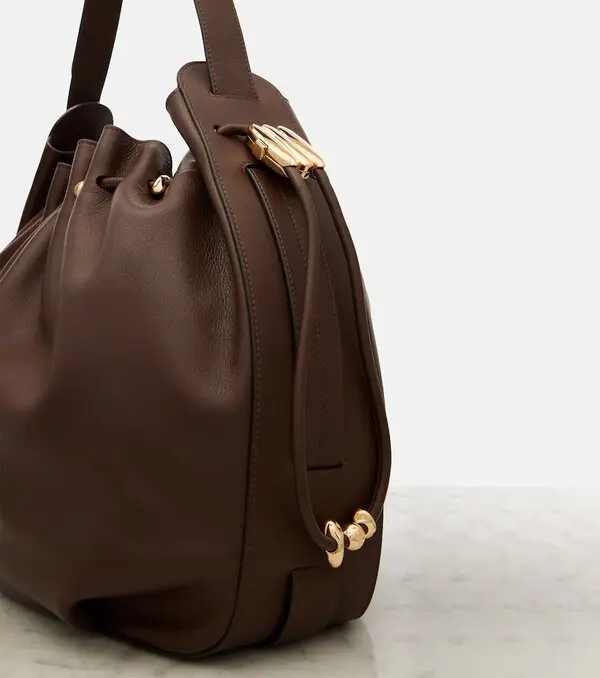 Zimmermann Halcyon Large Leather Bucket Bag - Brown