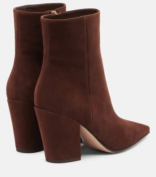 GIANVITO ROSSI Keinna 85 Suede Ankle Boots - Brown