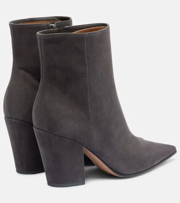 GIANVITO ROSSI Keinna 85 Suede Ankle Boots - Grey