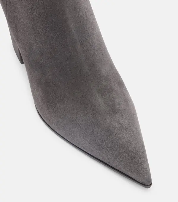GIANVITO ROSSI Keinna 85 Suede Ankle Boots - Grey