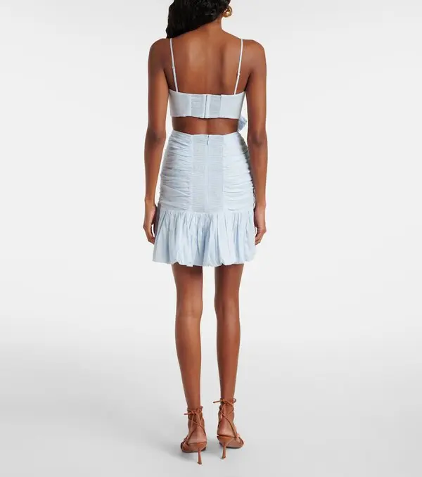 Zimmermann Rhiannon Bow-detail Cotton Minidress